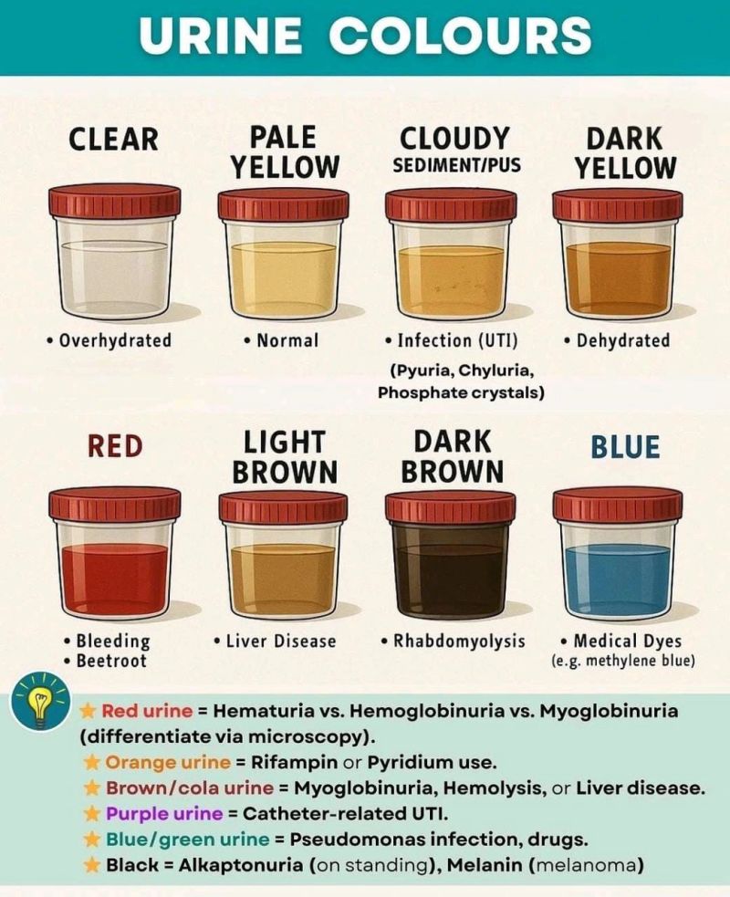 What Your Urine Color Says About Your Health | Urine Color Meaning ...
